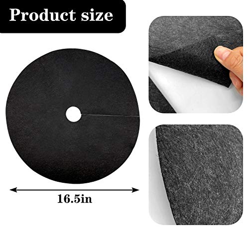 EBaokuup 20 Pack 16.5 Inch Non-Woven Tree Mulch Ring - Degradable Tree Protector Mat, Reusable Tree Weed Barrier Mat for Weed Control Root Protection