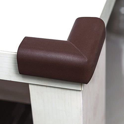 Eoney Corner Guards, Corner Protectors for Baby Safety , Furniture Table Safety Bumper with 3M Tape(10 Pack), Brown, 10Pack
