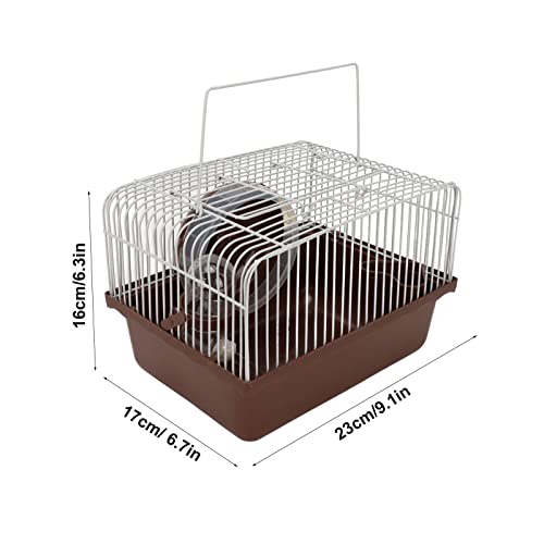 HEEPDD Hamster House Toy, Hamster Cage Breathable Portable Small Animal House with Water Bottle Bowl Running Wheel for Guinea Pigs Rabbits