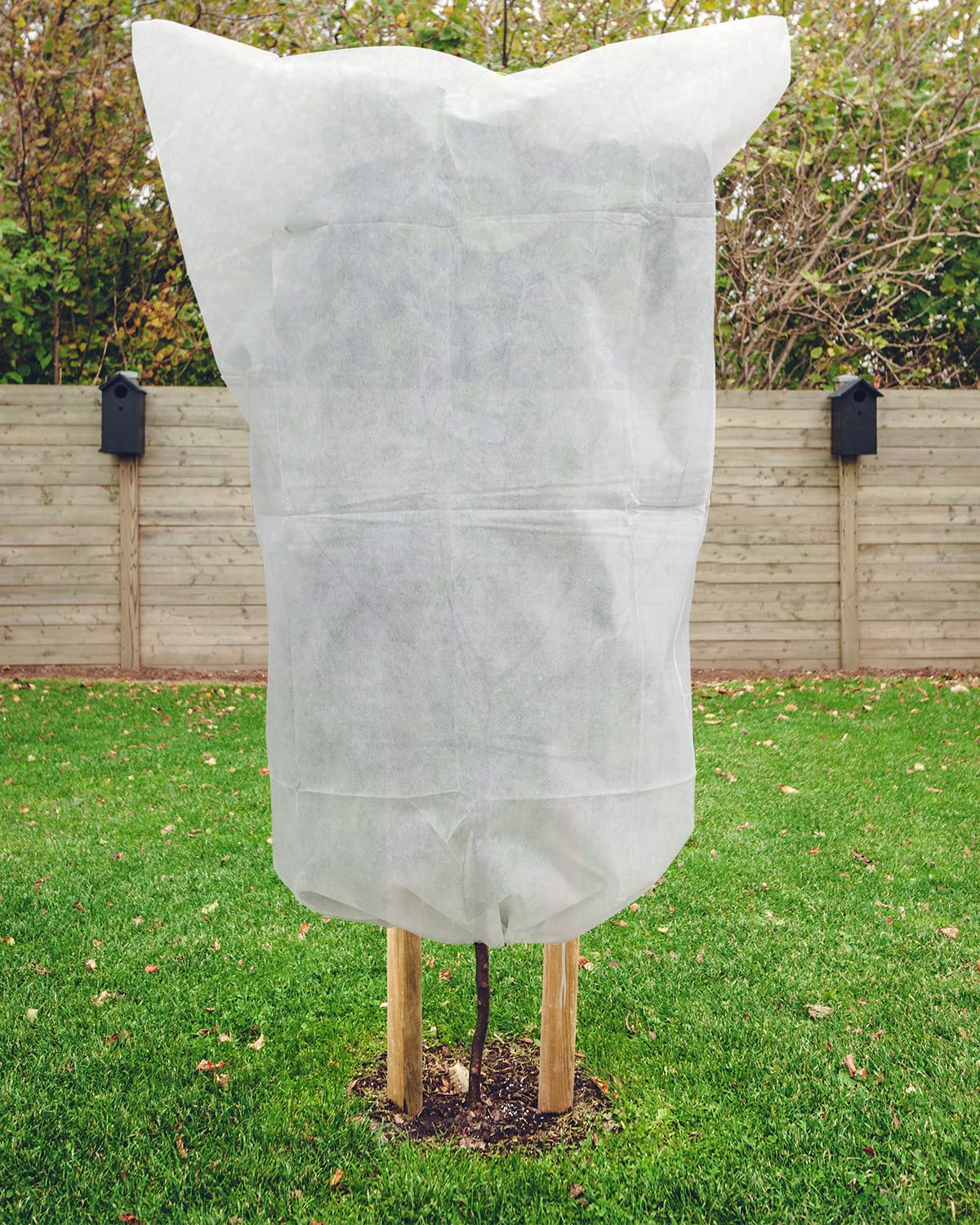 EAONE 12 Pack Plant Covers Freeze Protection, 32x 47'' Winter Frost Blankets for Outdoor Plants Reusable Plant Protector Drawstring Bags for Cold Frost Freeze Sun Protection Bird Insect Prevention