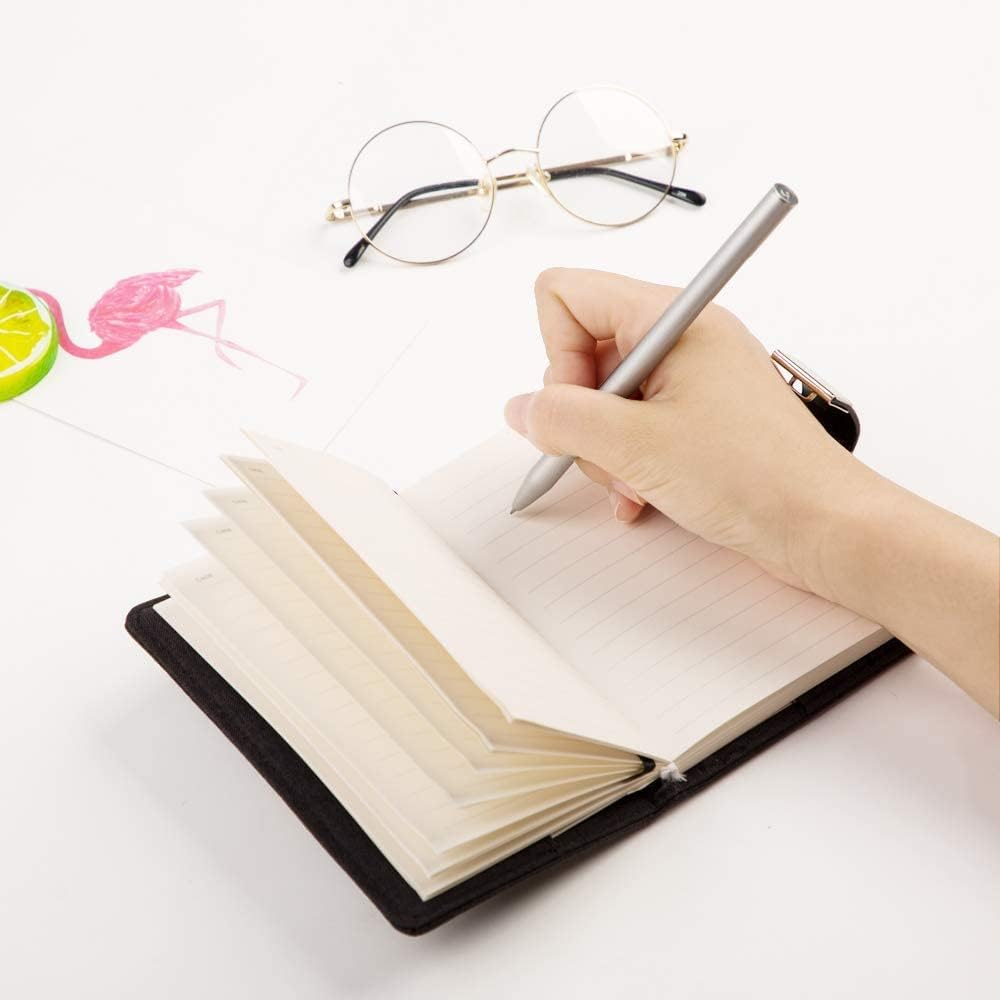 CAGIE Lock Journal Combination Lock Writing Travel Diary a7 Mini Notebook Blue