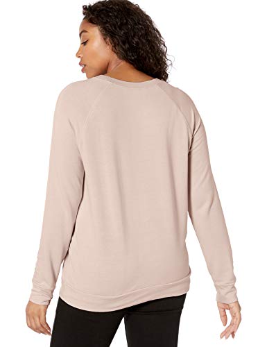 Daily Ritual Women's Supersoft Terry Relaxed-Fit Long-Sleeve Raglan Sweatshirt, Rose, Small