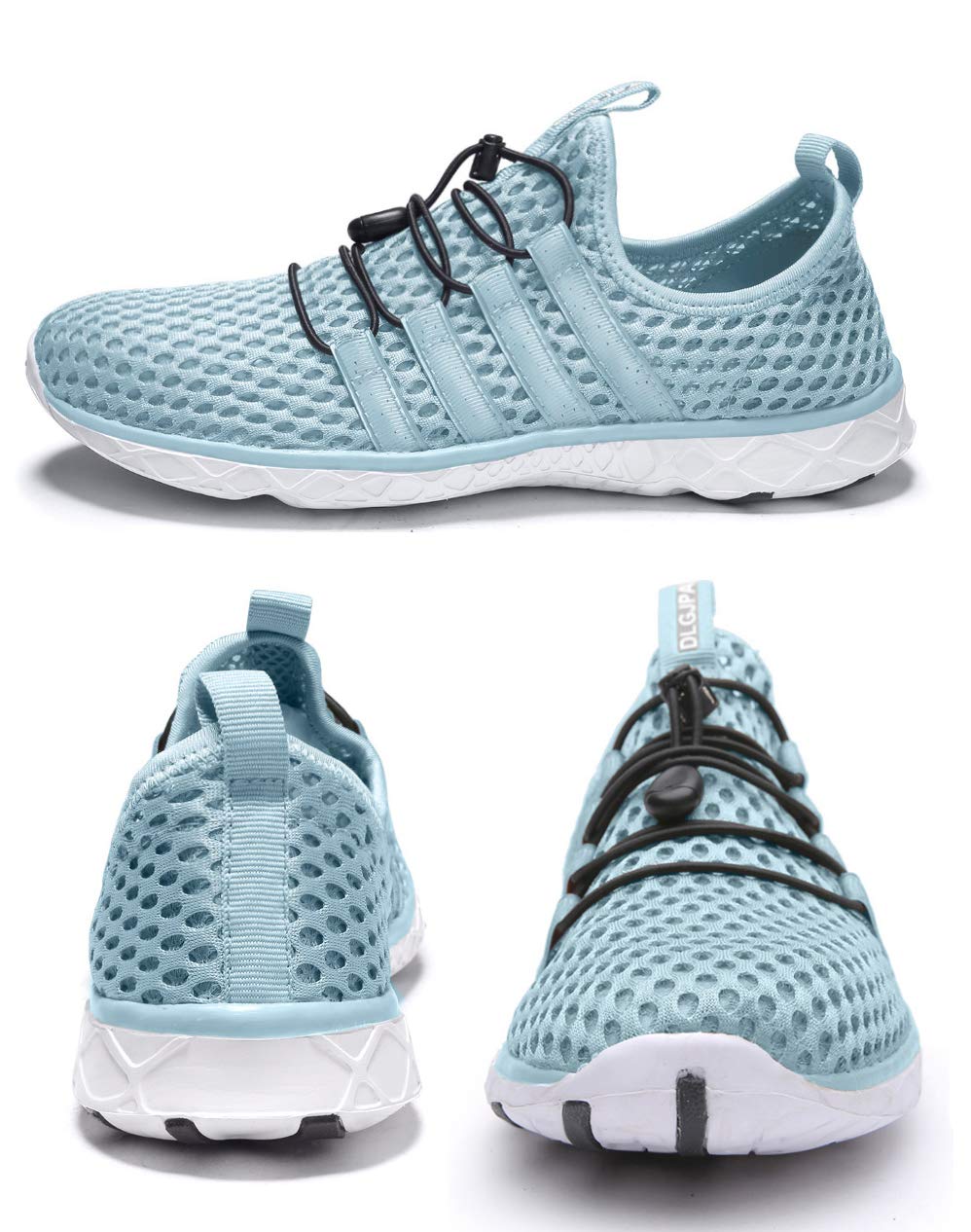 DLGJPA Women's Lightweight Quick Drying Water Shoes for Beach or Water Sports Slip On Walking Shoes Moonlight 6