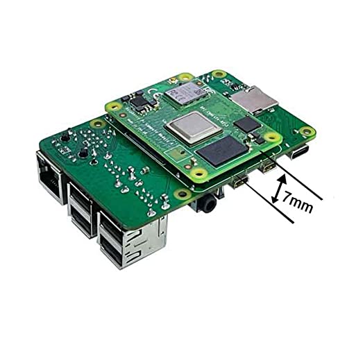 Erhai 1 Set Expansion Board Adapter Expansion Board CM4 to PI4B Adapter Expansion Board +Metal Case+Fan Kit for Raspberry Pie CM4 IO Backplane CM4 to 4B Interface Expansion