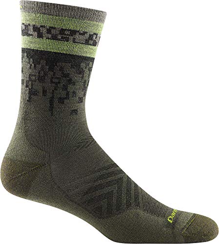 Darn Tough Men's Tempo Micro Crew Ultra-Lightweight with Cushion - Medium Fatigue Merino Wool Socks for Running