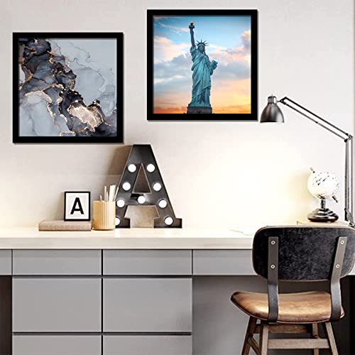 OMAIGAR 24x24 Picture Frame for 24by24 Square Poster Photo Canvas Certificate Black High Transparent Photo Frame Wall Desktop Horizontal Vertical 24 x 24
