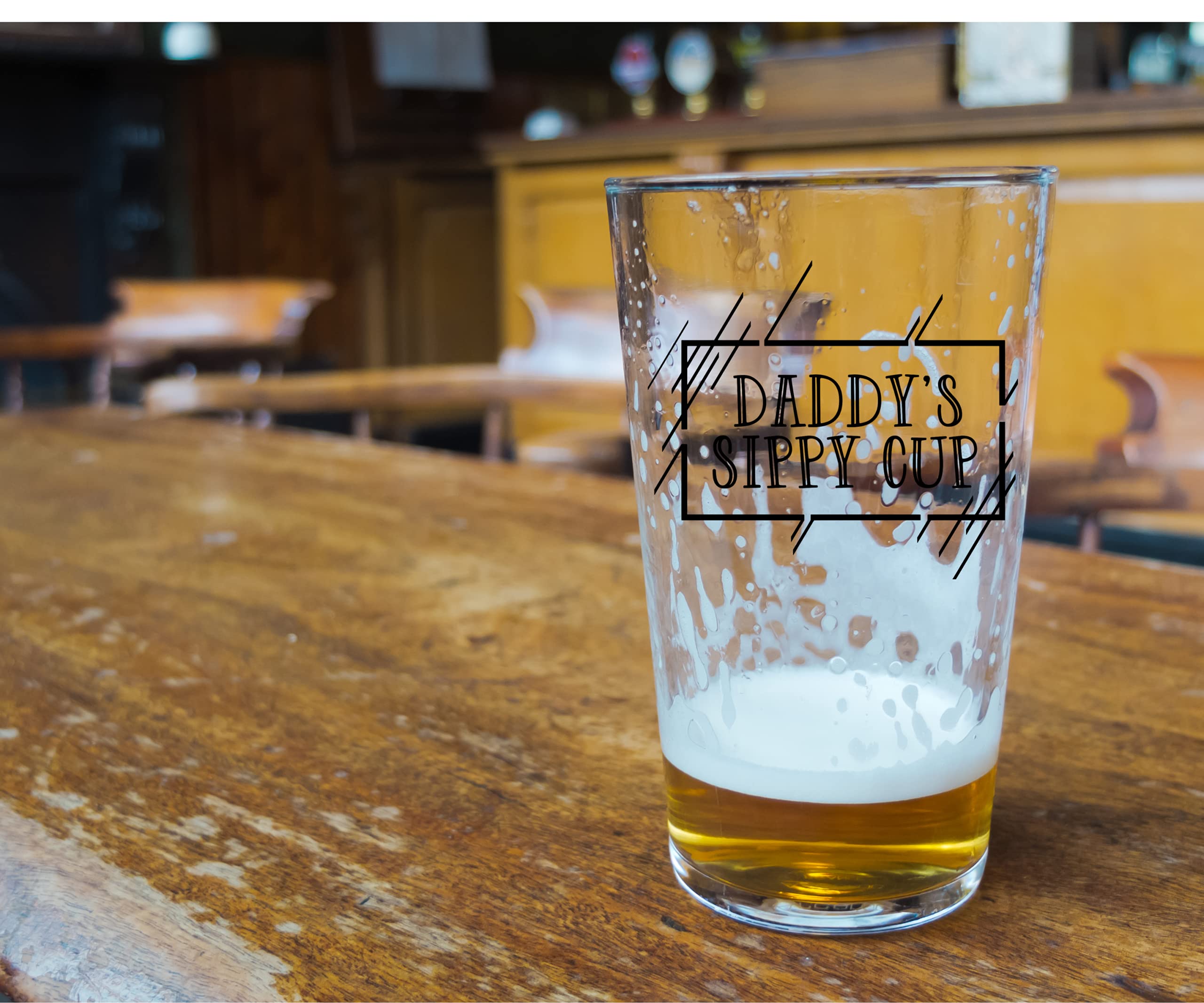 Daddy’s Sippy Cup Whiskey & Beer Glass Gift Set - Funny New Dad Gifts for First Time Parents - Unique Christmas, Fathers Day, or Birthday Gift for Expecting Father