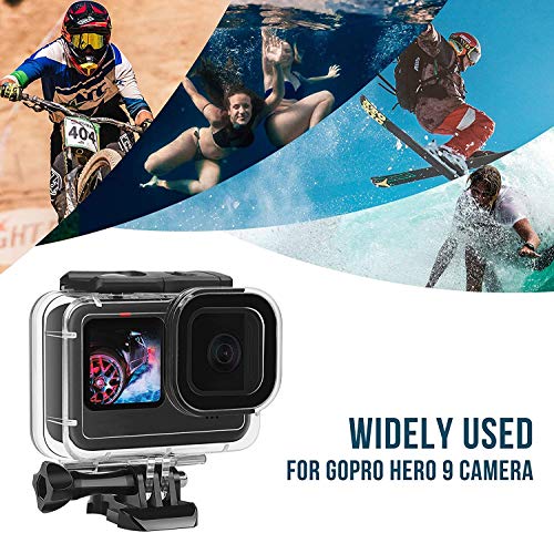SHOOT 60M/196FT Waterproof Case Kit for HERO11/10/9 Black,Diving Protective Housing Shell with Screen Protector Set and 12pcs Anti-Fog Insert for HERO11 HERO10 HERO9