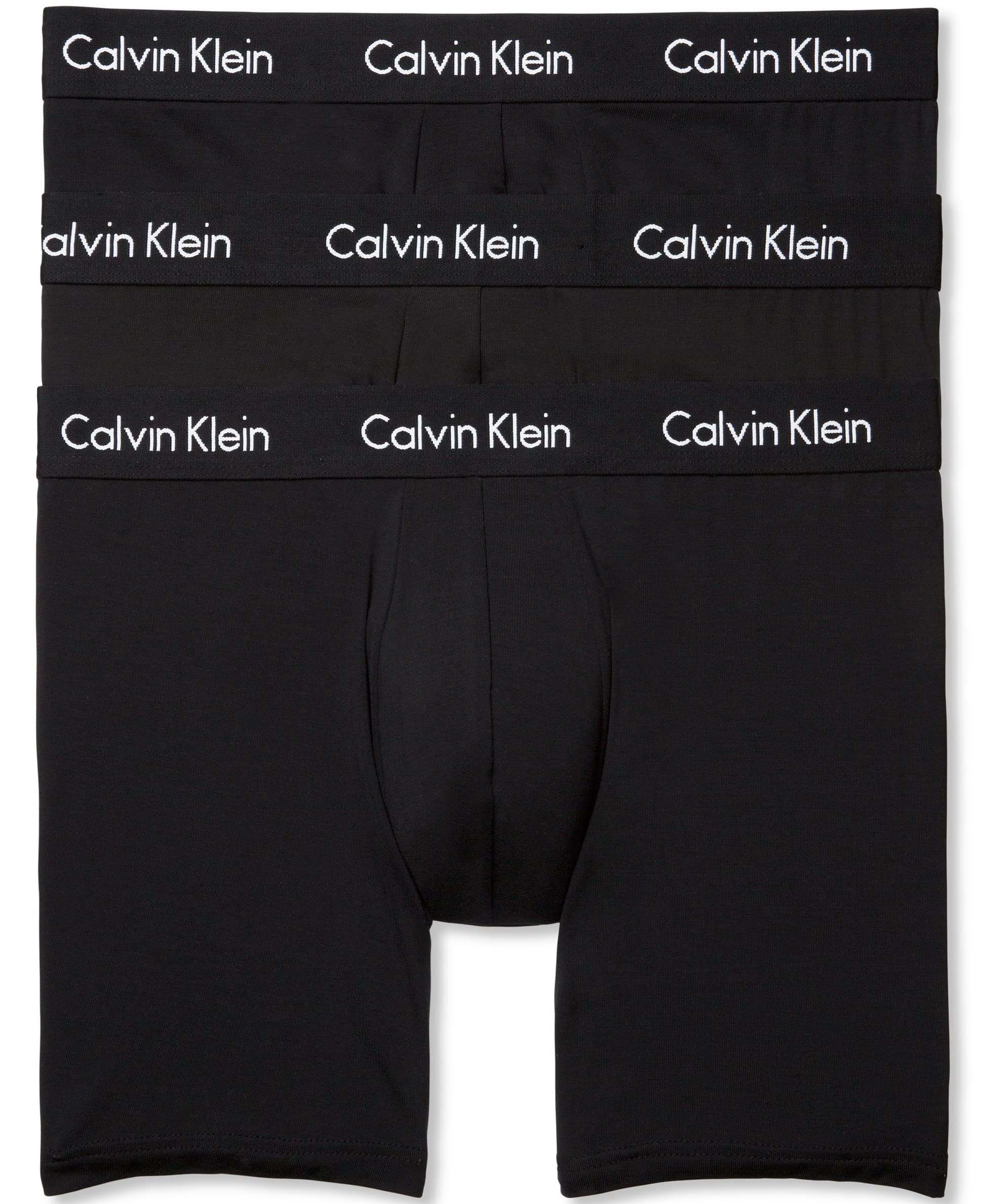 Calvin Klein Men's Underwear Body Modal Boxer Briefs 3 Pack, Black/Black/Black, Large