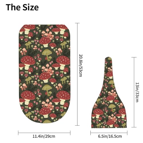 Cute Mushroom Newborn Swaddle Blanket with Beanie Set, Soft and Stretchy Baby Blanket Swaddle Sack for Boy and Girl Gift