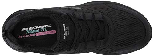 Skechers womens D'lux Walker-infinite Motion Sneaker, Black, 6 US