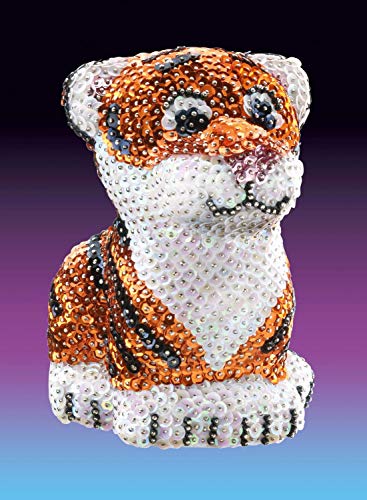 Sequin Art 3D Tiger Sparkling Arts & Crafts Picture Kit