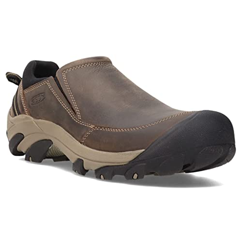 KEEN Men's Targhee 2 Soho Slip On Casual Leather Shoe, Grey/Black, 10