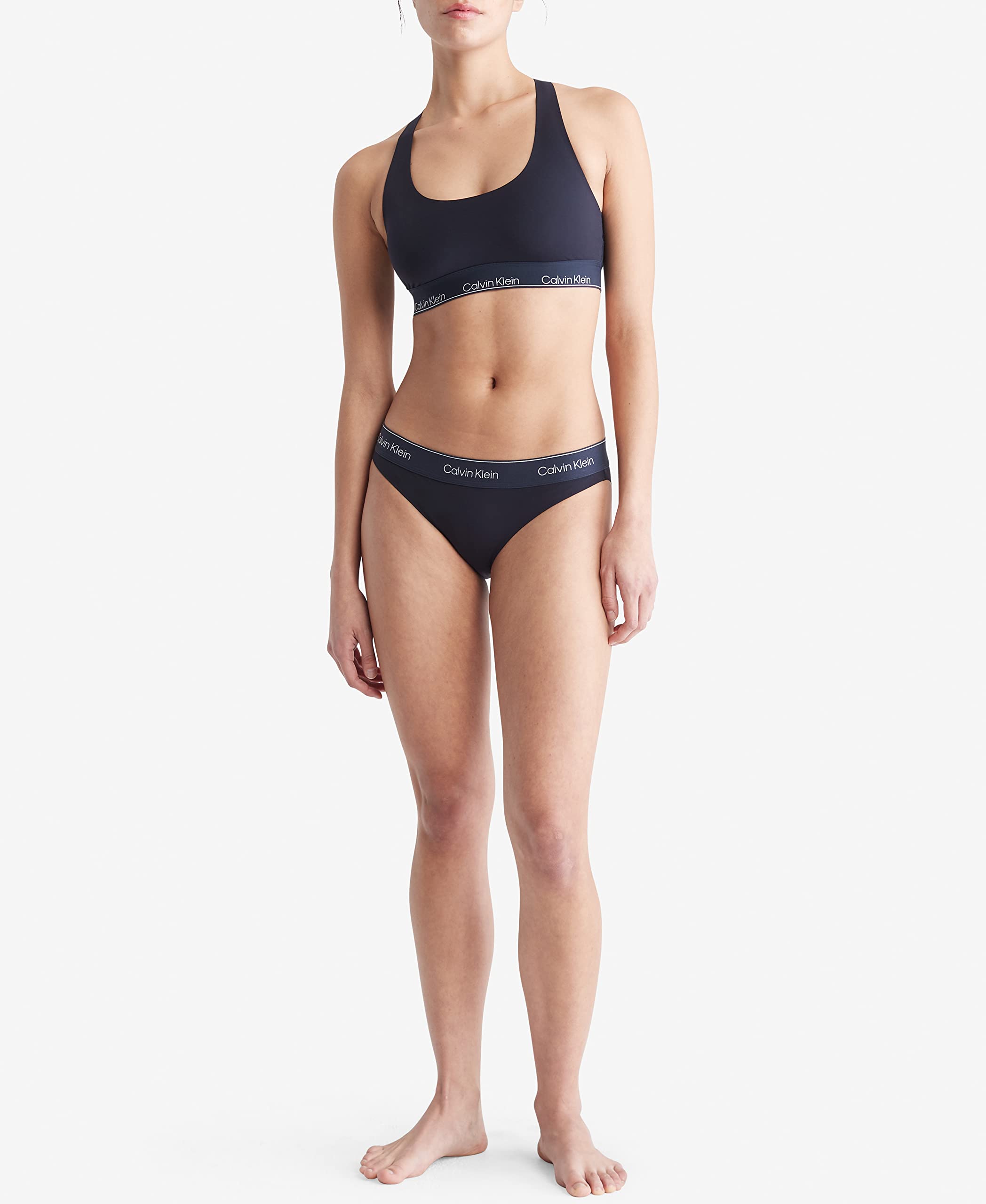 Calvin Klein Women's Modern Cotton Performance Unlined Bralette, Dark Sapphire, Medium