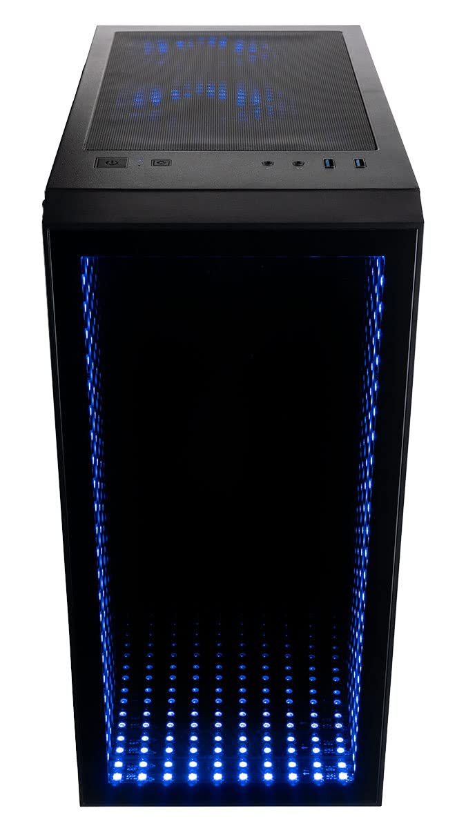Empowered PC Continuum Micro Gaming Desktop - AMD Radeon RX 5500 4GB (> GTX 1650), Intel Quad Core i3-10105F Processor, 16GB RAM, 256GB NVMe SSD, WiFi, Windows 11 Home - RGB Gamer Computer