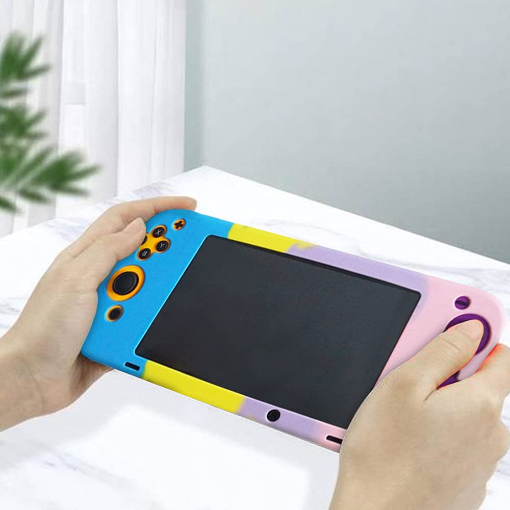 Case for Nintendo Switch - Vicbuy Soft Silicone Full Body Protective Case Cover for Switch Games, [Anti-Slip] [Shock Proof] [Anti-Scratch] Grip Cover - Cases for Switch Controllers (Colorful Bubble)