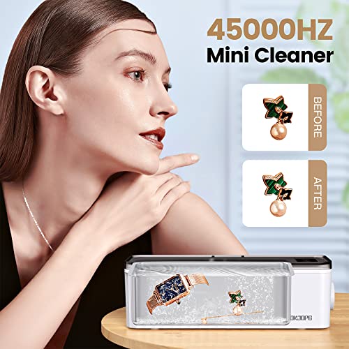 HDKJDPG Best Jewelry Ultrasonic Cleaner Mini Portable π°π±π¬π¬π¬ππ π―π²π¬Β° for Ring Glasses with Digital π°π±π¬π π