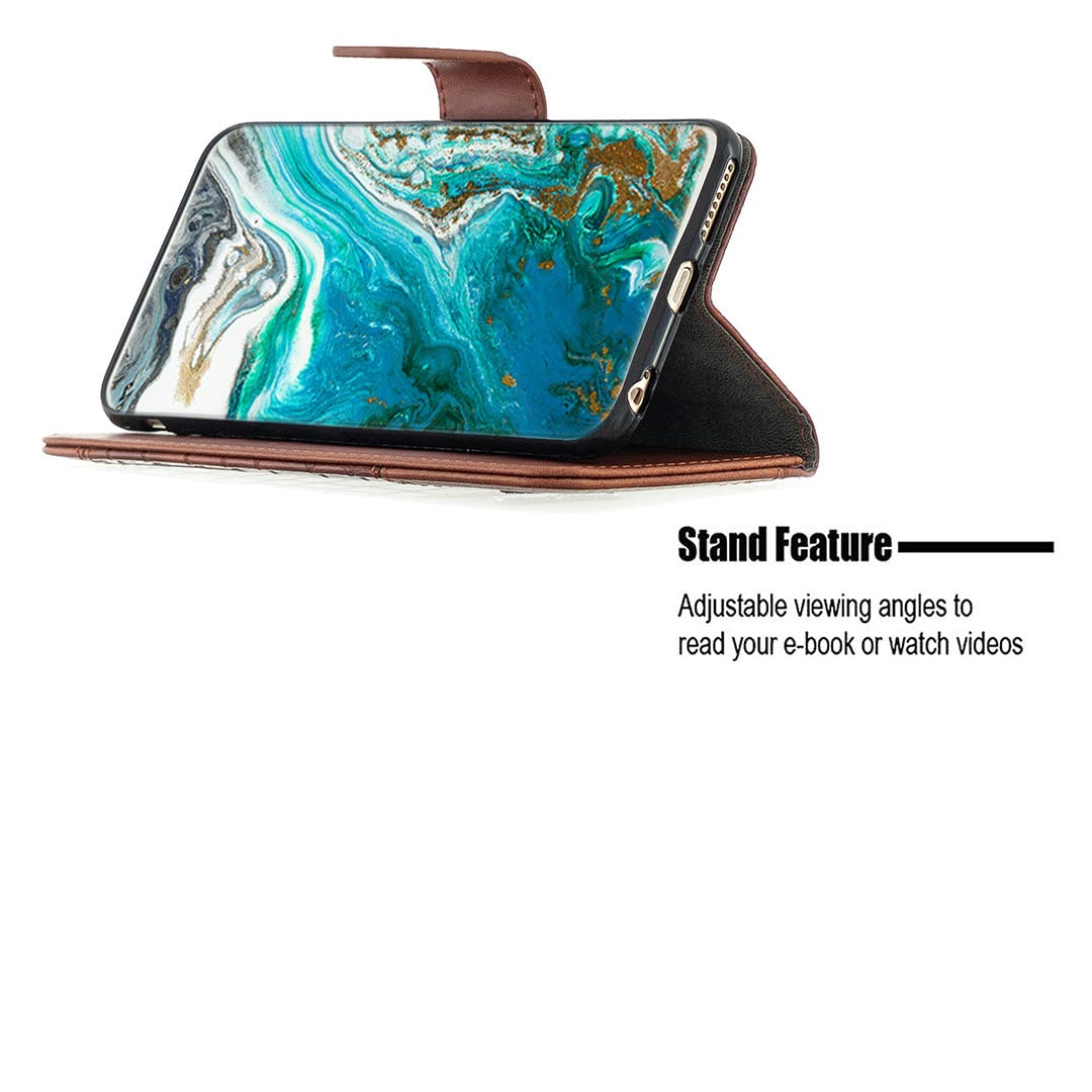 Case for Sony Xperia Z5 Premium Case Compatible with Sony Xperia Z5 Premium Phone Case Flip Stand Cover Stitching Style Wallet Case Brown