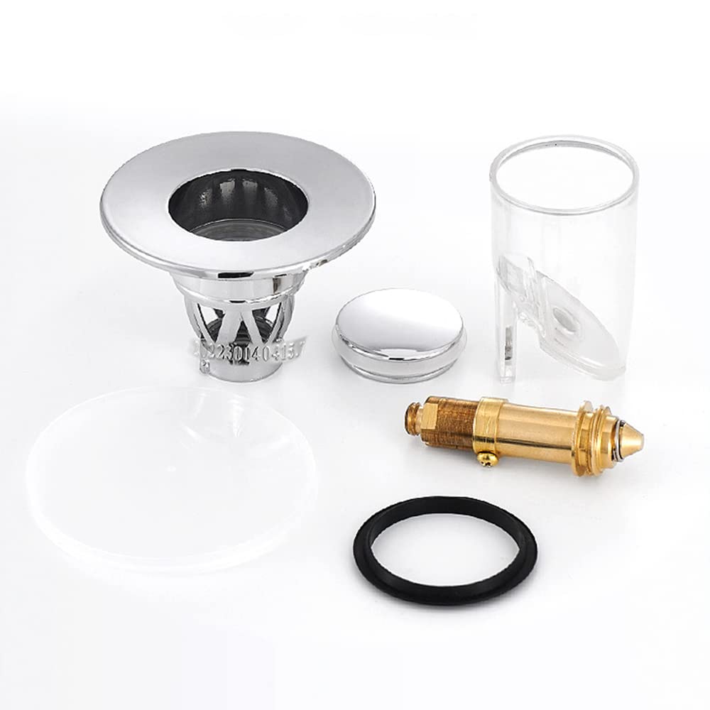 HEGEHE 2 Pack Bathroom Sink Stopper, Washbasin Drain Hole Filter Stopper, Universal Anti Clogging Filter Basket for Bathroom,Bathtub,Washbasin, Kitchen (Silver)