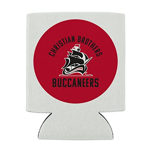 Christian Brothers University Buccaneers Logo Can Cooler - Drink Sleeve Hugger Collapsible Insulator - Beverage Insulated Holder