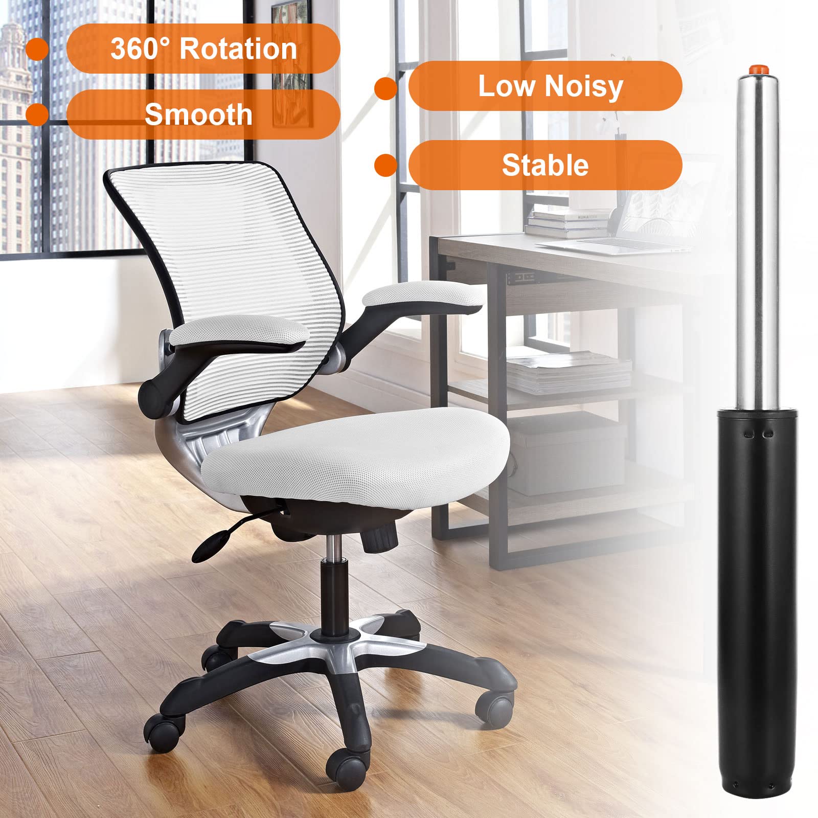 DAJAVE 2 Pack 5.5 Inch Office Chair Cylinder Replacement, Office Chair Gas Lift Cylinder, Hydraulic Pneumatic Shock Piston Heavy Duty(1000lbs) Universal Size Fits Most Executive Chairs