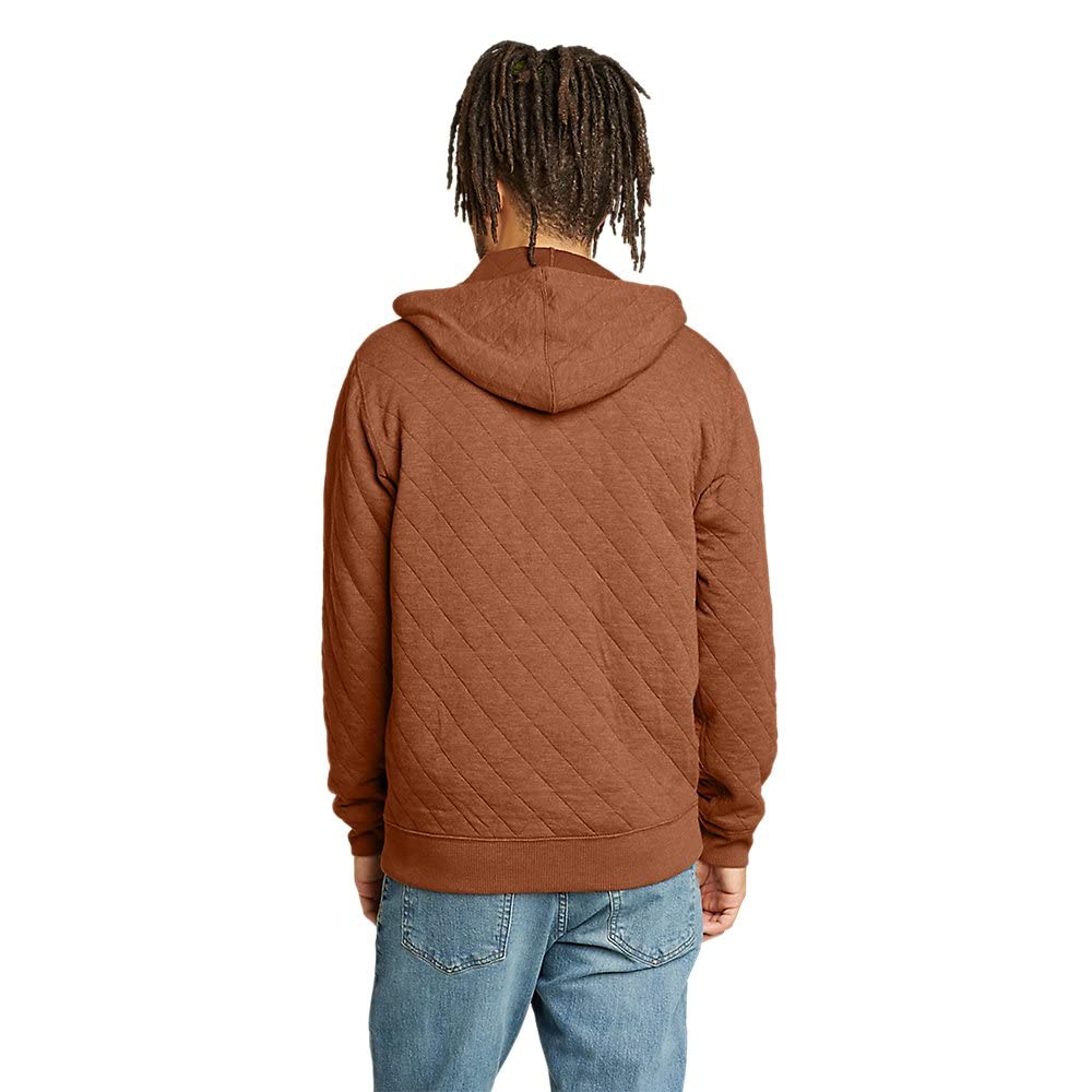 Eddie Bauer Men's Outlooker Quilted Full-Zip Hoodie, Tortoise, X-Large, Tall