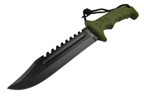 Brand New Factory Manufactured 13" Tactical Survival Rambo Hunting Fixed Blade Knife Army Bowie w/Sheath