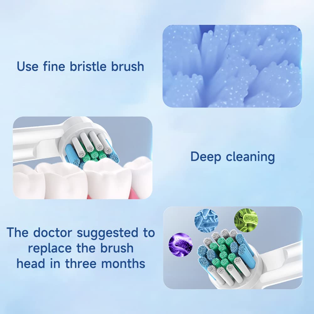 Electric Toothbrush Replacement Heads 8 Pack Compatible with Oral B Braun Electric Toothbrush Replacement Heads Adult Precision Types Clean Electric Toothbrush Head