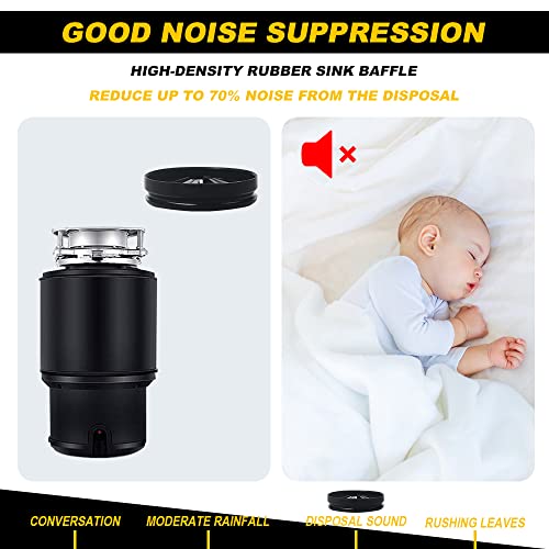 Garbage Disposal Splash Guards Sink Baffle Replacement for Evolution Series Drain Plugs Quiet Collar Food Waste Disposer Accessories 3 3/8" Inch