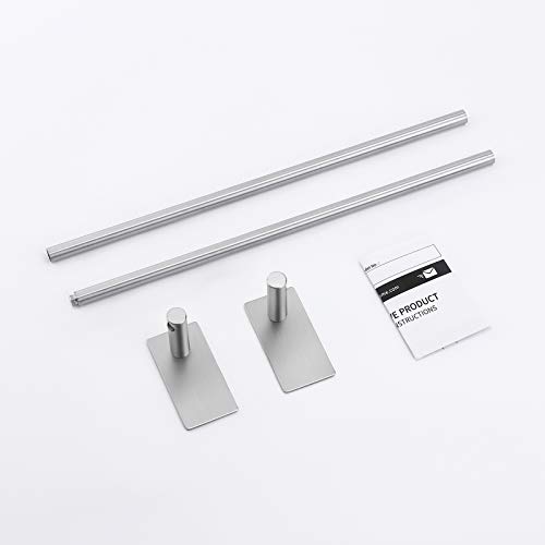 KES Adhesive Towel Bar 30-Inch Bathroom No Drill Towel Holder Sticky on Towel Rack Easy Install SUS304 Stainless Steel Rustproof Brushed Finish, A7000S75B-2