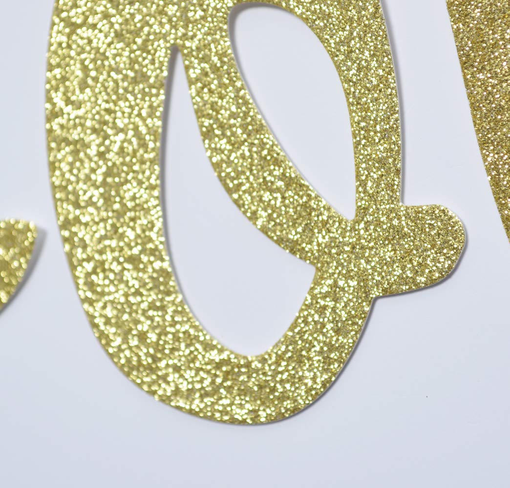 Tomorrow We Do Banner Hanging Garland for Rehearsal Dinner Sign Engagement Bridal Shower Wedding Party Decorations Photo Prop Sign (Gold Glitter)