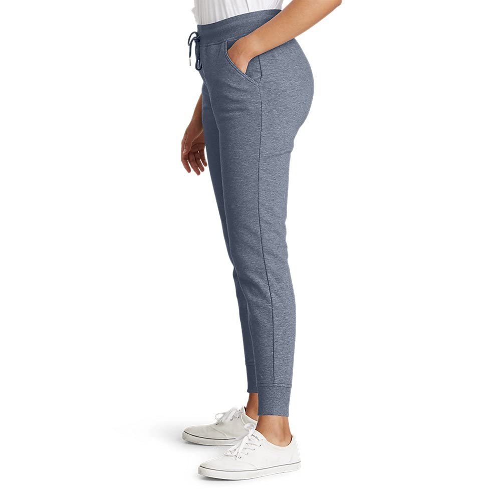 Eddie Bauer Women's Cozy Camp Fleece Jogger Pants, Blue Haze, Large
