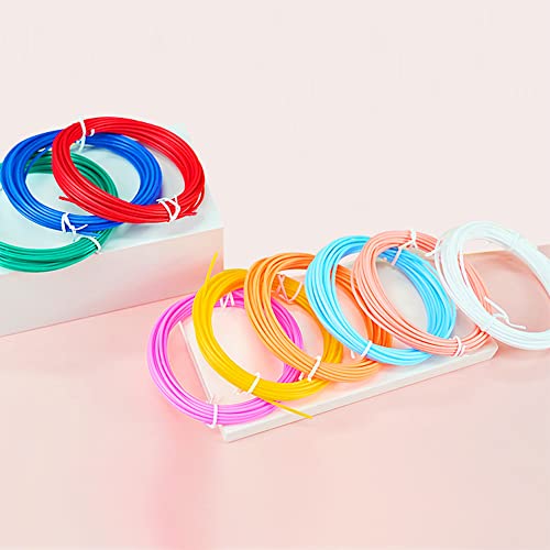High PCL Filament, Safe for Children, Ultra Smooth 3D Pen Refill Pack with 10 Pcs 164ft, Wide Compatibility for 3D Drawing
