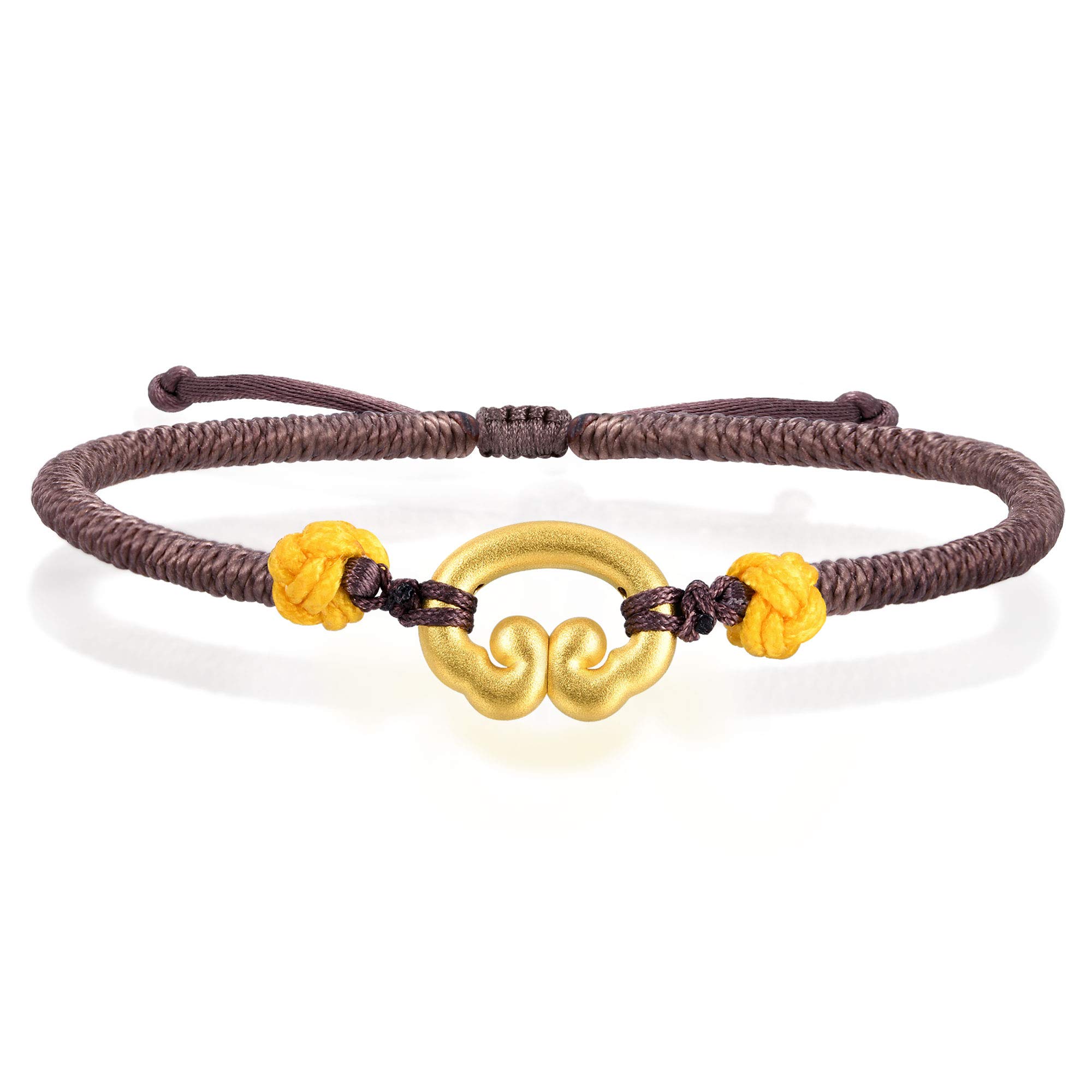 CHOW SANG SANG 999 24K Solid Gold Daily Bliss Ruyi Bracelet for Women 92052B | 8.6", (22 CM)