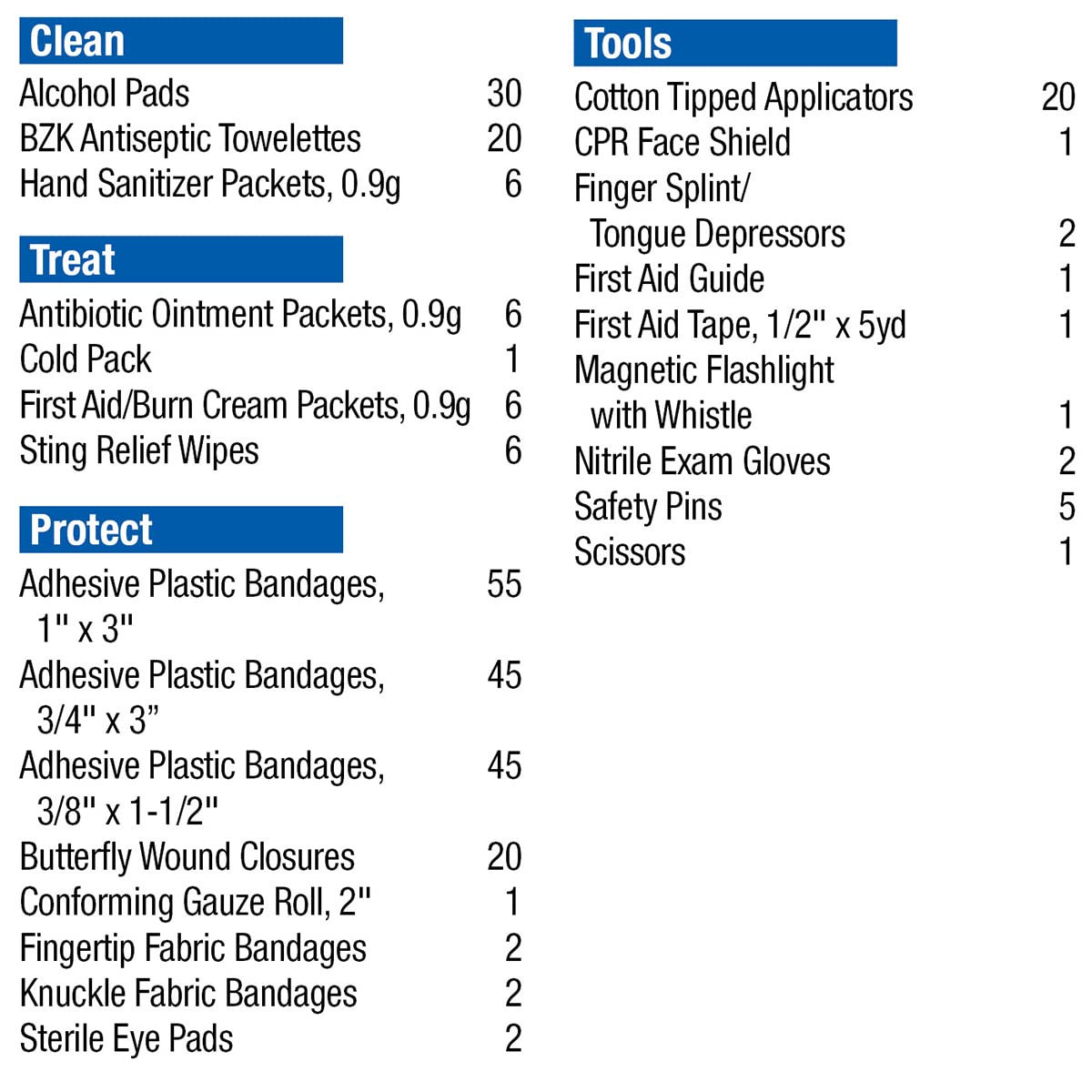 First Aid Only 290 Piece All-Purpose First Aid Kit with Magnetic Safety Light