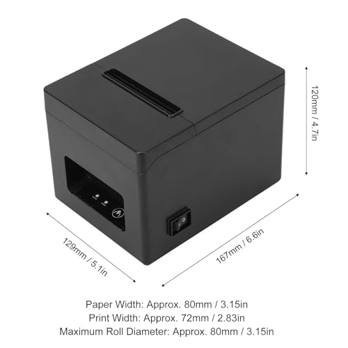 High Speed Printing, ESC POS Compatibility, User Friendly Design, Wall Mountable POS Receipt Printer with USB, Wide Application for Restaurant Retail Store, XP