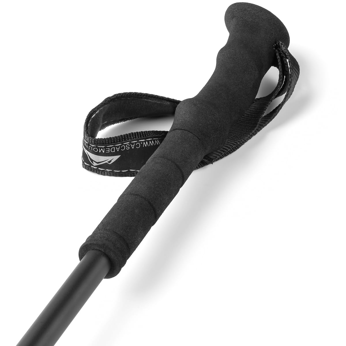 Cascade Mountain Tech Trekking Poles - Ultralight 2 Piece Carbon Fiber Walking or Hiking Sticks with Quick Adjustable Locks (Set of 2) , Black