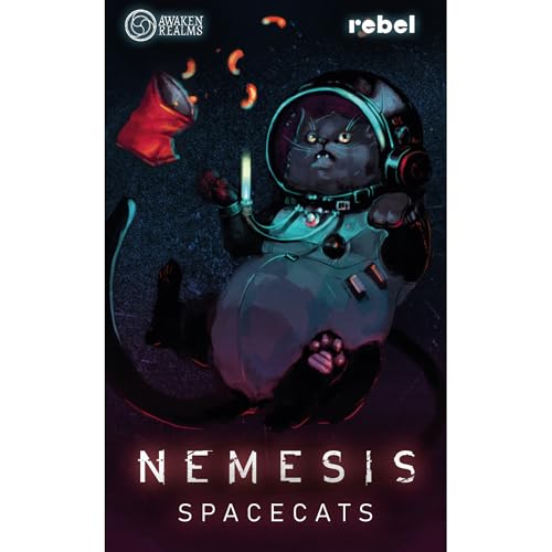 Rebel Studio Nemesis Space Cats Collectible Miniatures - Enhance Your Gameplay with 4 Plastic Cat Miniatures! Ideal for Collectors, Ages 14+, 1-5 Players, 1-2 Hour Playtime, Made