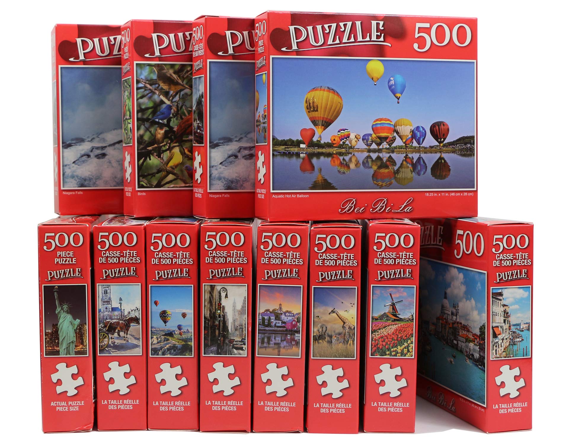 VARWANEO 500 Pieces Puzzle for Adults Educational Intellectual Jigsaw Puzzle Fun Game for Men Women Kids(Dutch Windmill)