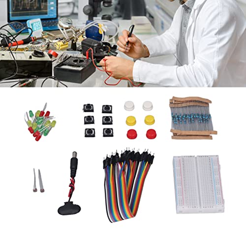 Electronics Component Kit, Wide Compatibility Electronics Component Starter Kit LED Lights for Experiments