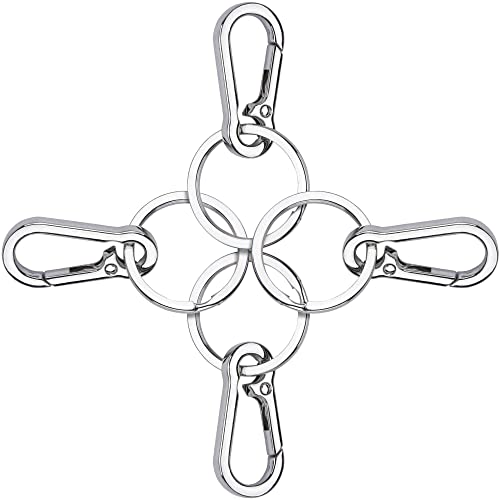 Keychain Clip Carabiner - Zinc Keychain with Key Carabiner to Keep Your Keys Right Where You Need Them - Multipurpose Secure Keyring