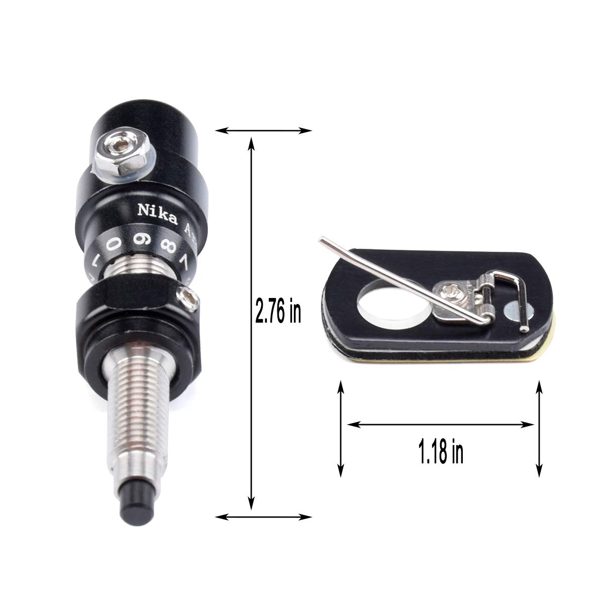 Chuangtong Archery Plunger and Rest - Recurve Bows Screw-in Pressure Button Metal Rest Color Black Right Hand