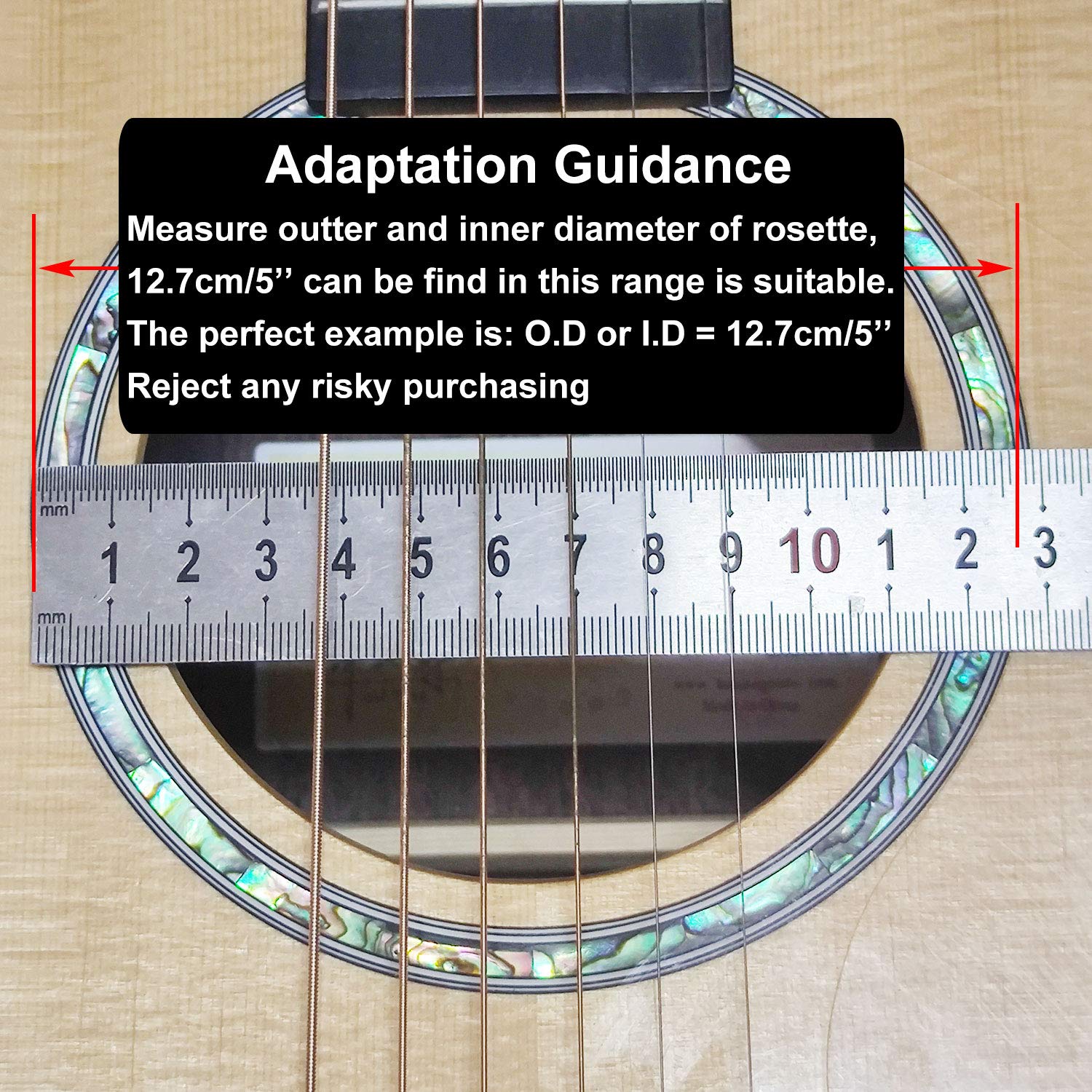 Vencetmat Acoustic Guitar Pick Guard for Most Martin - Elegant Coffee