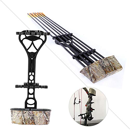 DaMohony 6-Arrow Quick Release Quiver, Arrow Bow Quiver Crossbow Quiver Archery Arrow Holder for Compound Bow Hunting Shooting