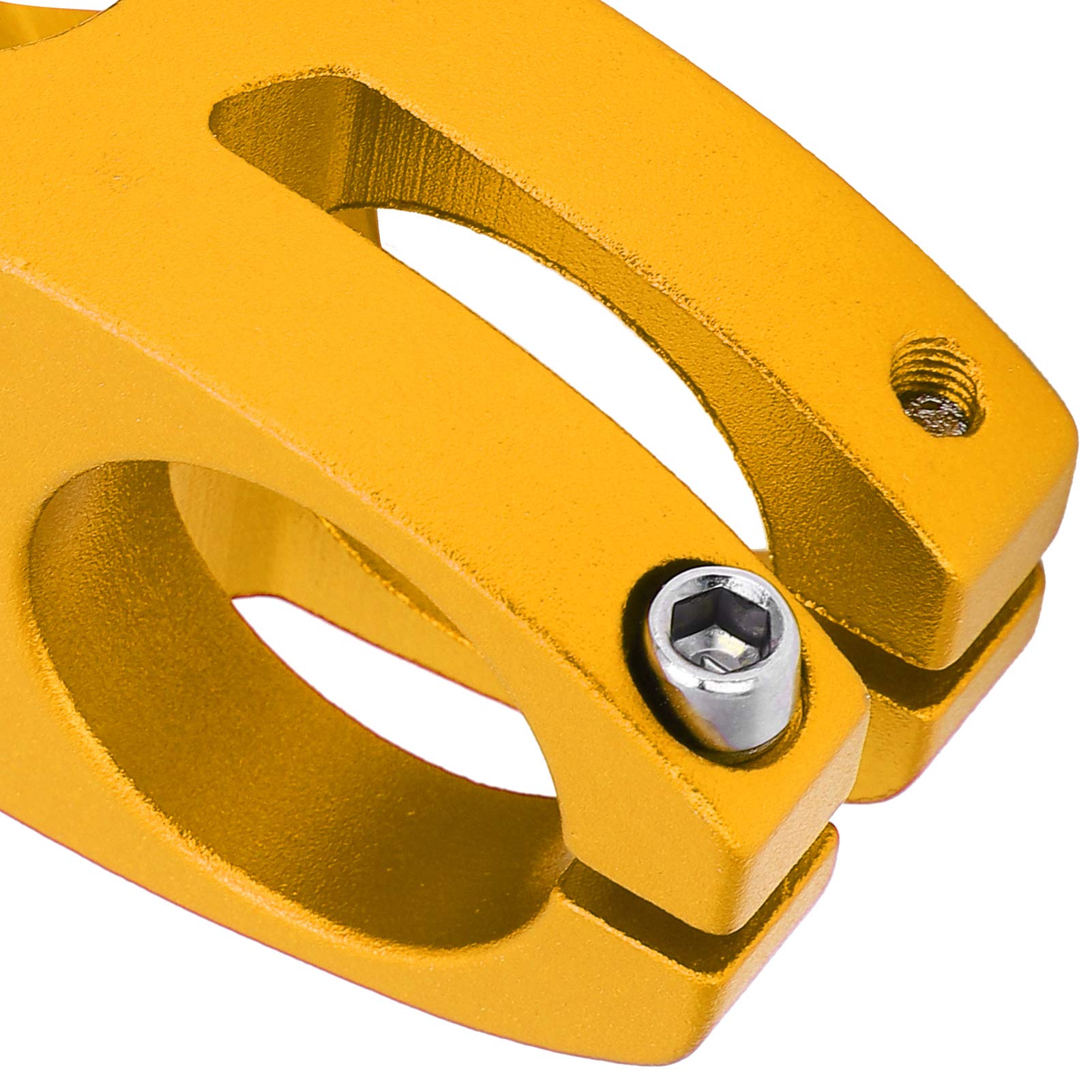 CHICIRIS Bike Short Stem, Mountain Bike Stem Anodized Sandblasting Process for Road Bikes(Golden)