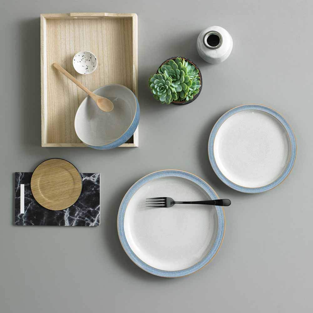 Denby 381048907 Elements 4 Piece Cereal Bowl Set, Blue