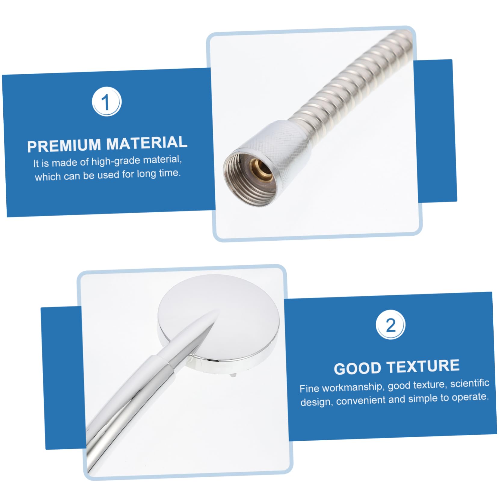 jojofuny 3 Sets Shower Head Showering Spray Head Showerhead Kitchen High Pressure Rainfall Spray Bath Kits Wood Led Base Magnetic Soap Holder Caps Bathroom Head Toilet Abs Suit Handheld