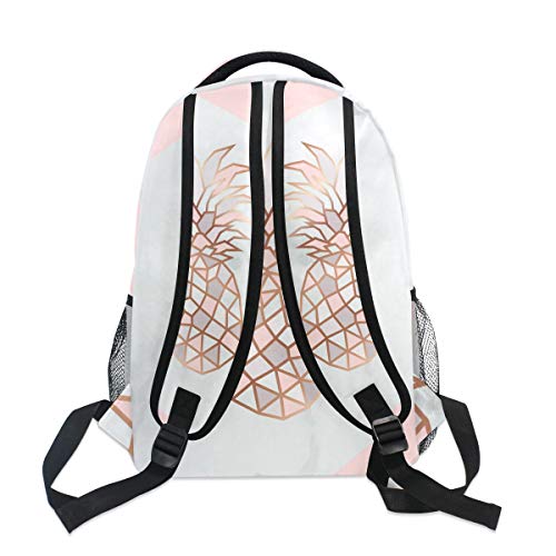 senya Pink Pineapple Backpack School Bag Travel Rucksack for Students Teen Girls
