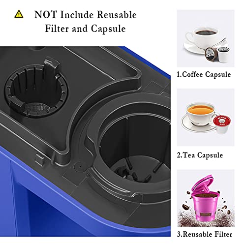 CHULUX Coffee Maker Machine,Single Cup Pod Coffee Brewer with Quick Brew Technology,Blue