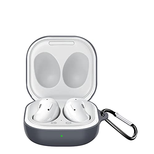 Silicone Case for Samsung Galaxy Buds 2 Case (2021)/Galaxy Buds Pro Case (2021)/Galaxy Buds Live Case (2020) with Keychain for Women Girls Men Boys Case Cover Accessories Silicone Skin